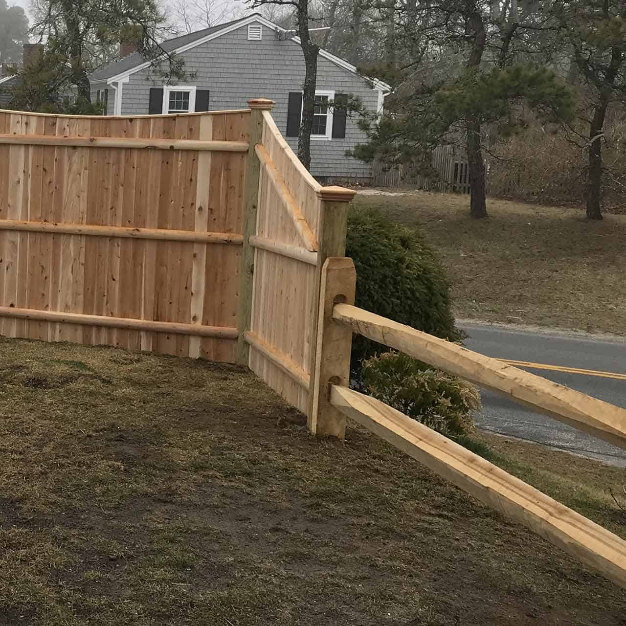 Split Rail Fence Installation - Precourt Fence Cape Cod
